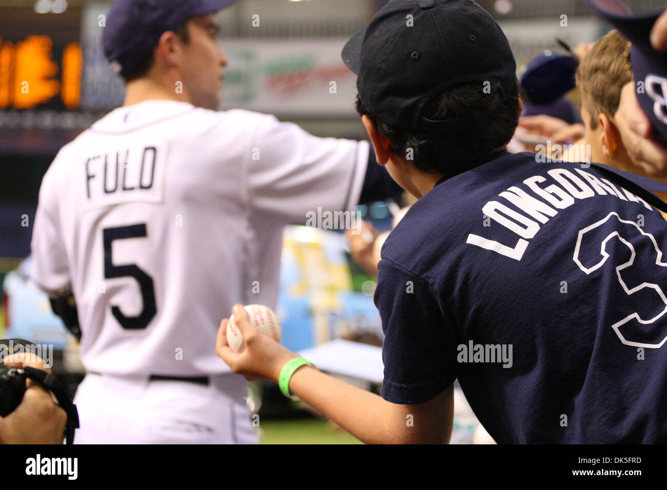 May 4, 2011 - St.Petersburg, Florida, U.S - A young Tampa Bay Rays fan ...