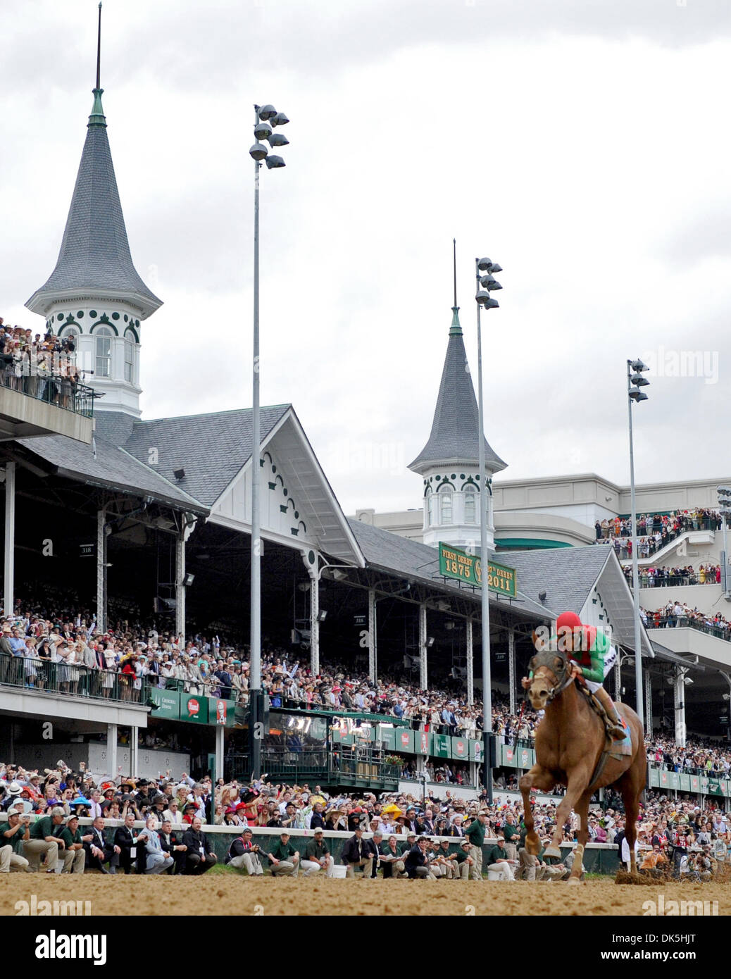 May 7, 2011 - Louisville, Kentucky, U.S. - Animal Kingdom, with jockey ...