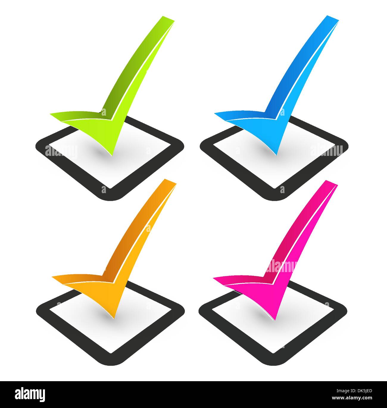 illustration of check mark and check box Stock Vector Image & Art - Alamy