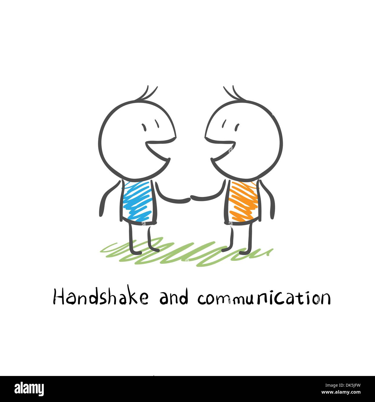 handshake and communication Stock Vector Image & Art - Alamy