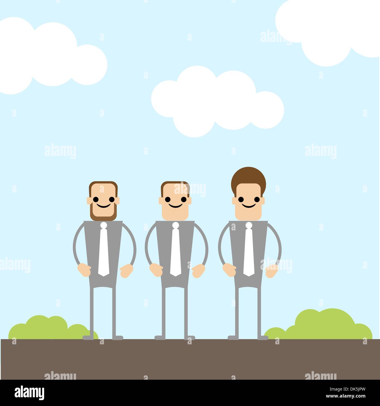 Teamwork on three group Stock Vector Images - Alamy
