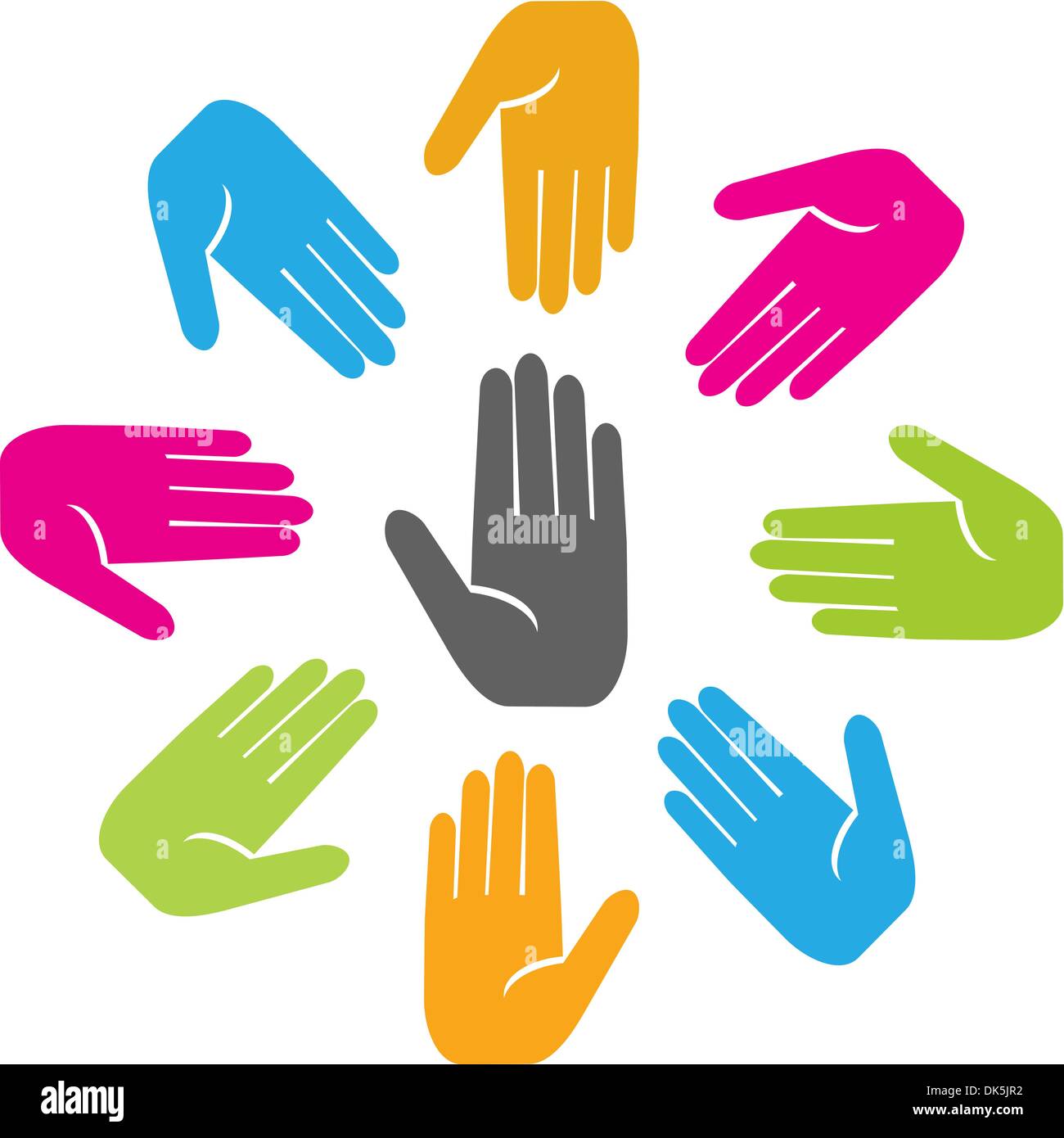 Union. The concept of bringing people together around a leader Stock ...