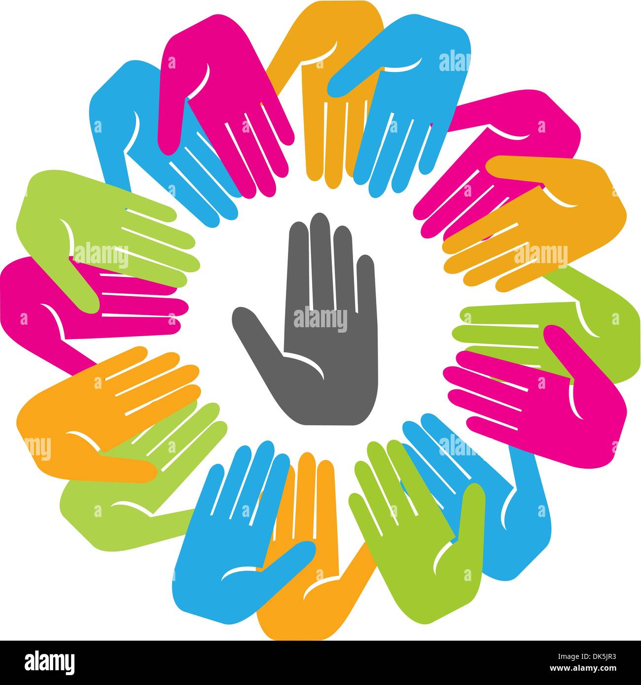 Union. The concept of bringing people together around a leader Stock ...