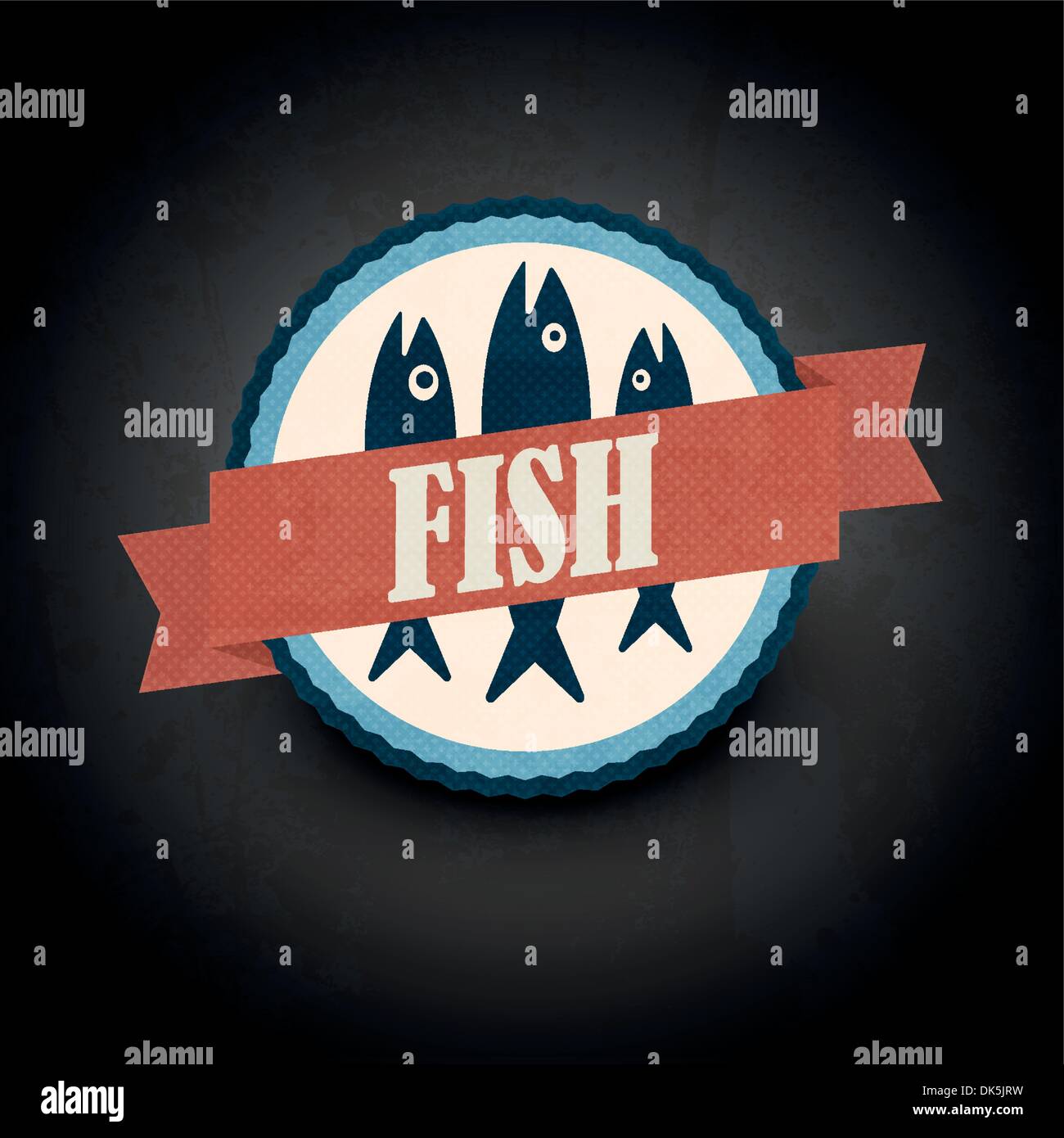 Antique fresh fish sign Stock Vector Images - Alamy