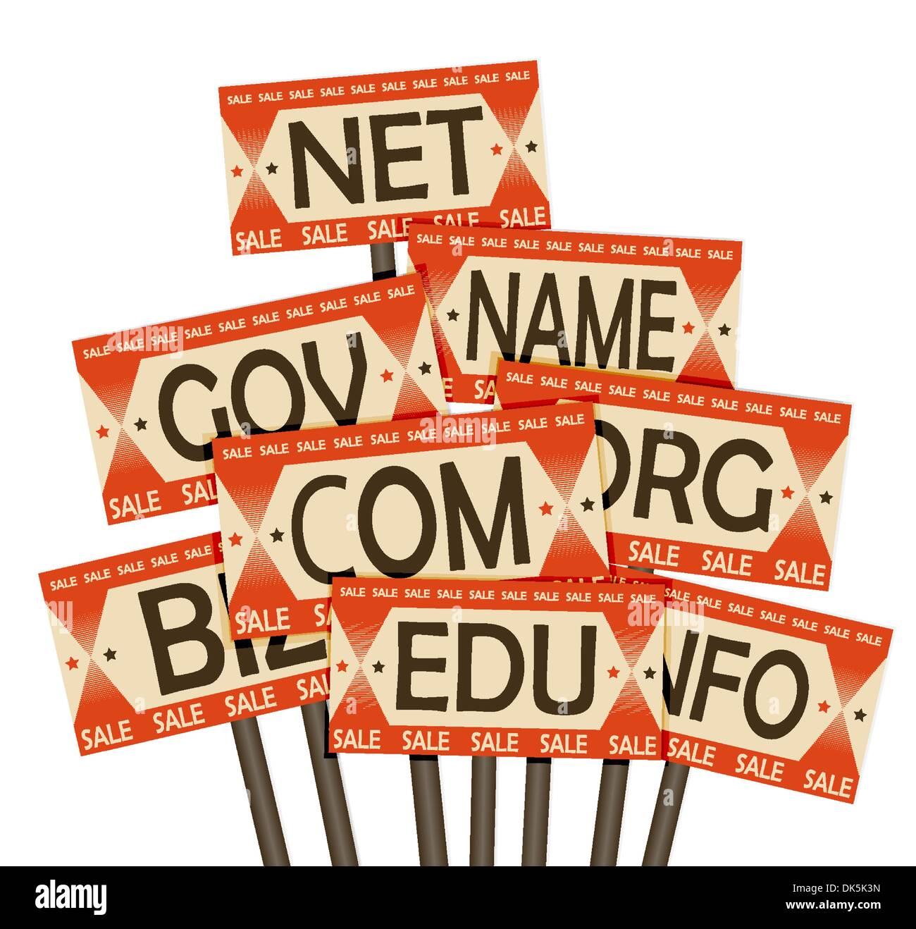 Domain names sale. Retro poster Stock Vector Image & Art - Alamy