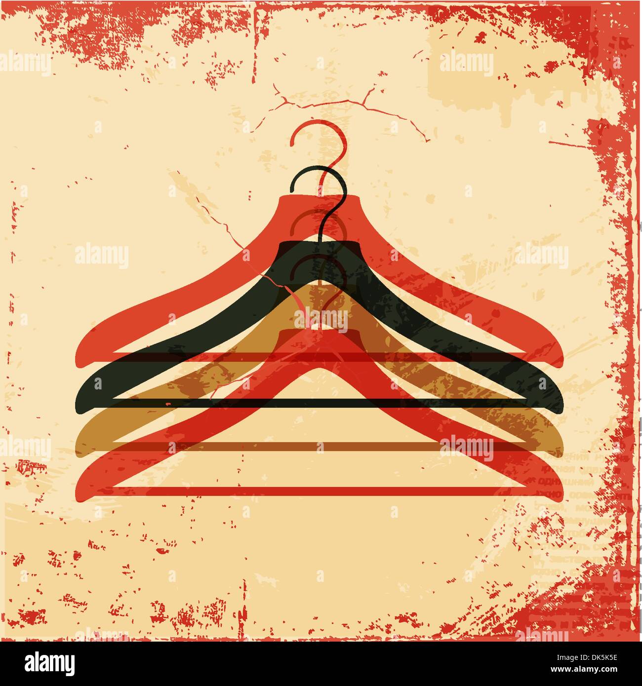 clothes hanger retro poster Stock Vector Image & Art - Alamy