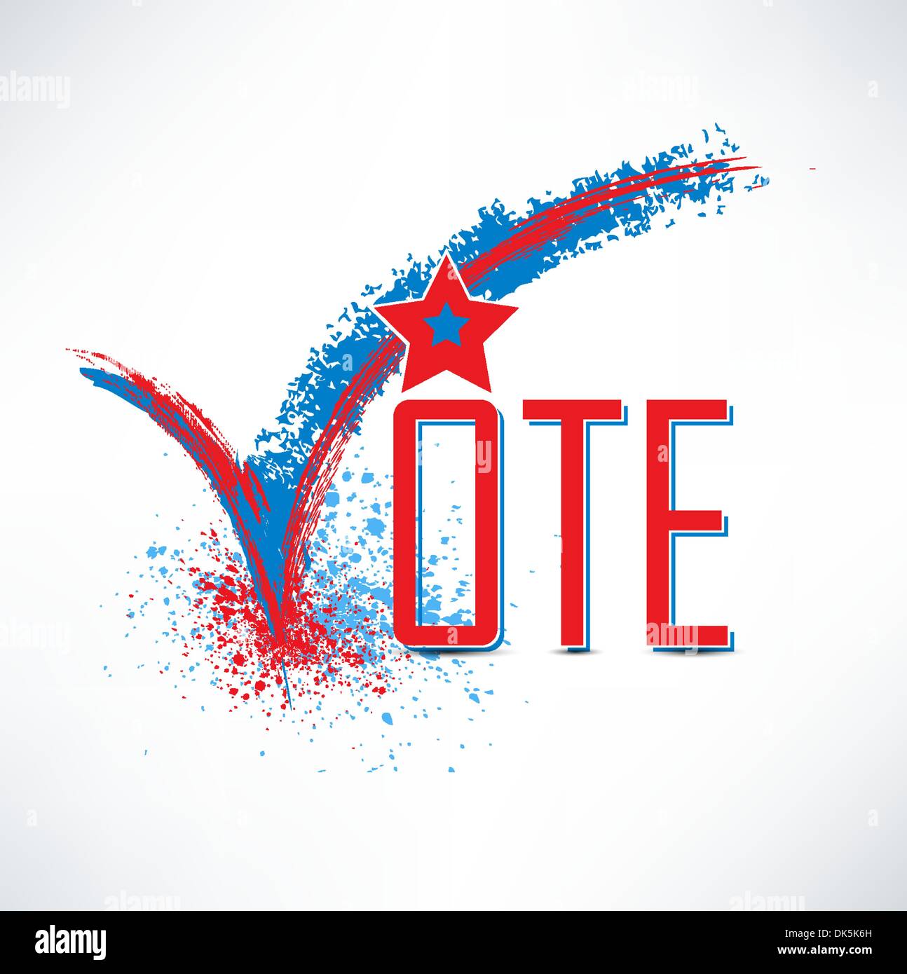 Vote text with check mark and check box Stock Vector Image & Art - Alamy