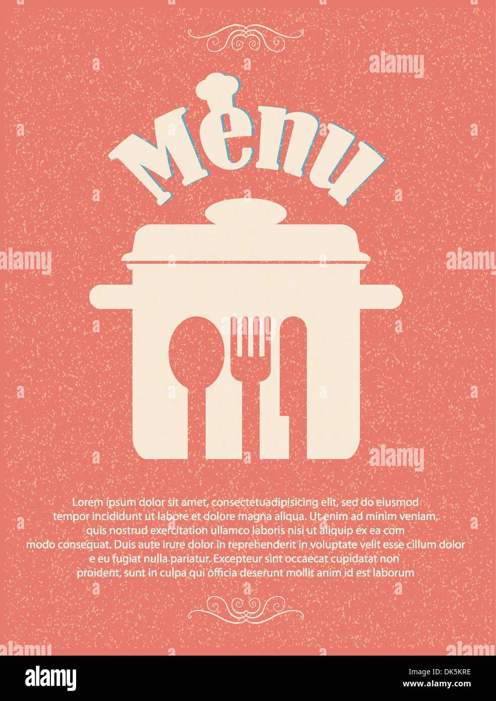 restaurant menu retro poster Stock Vector Image & Art - Alamy