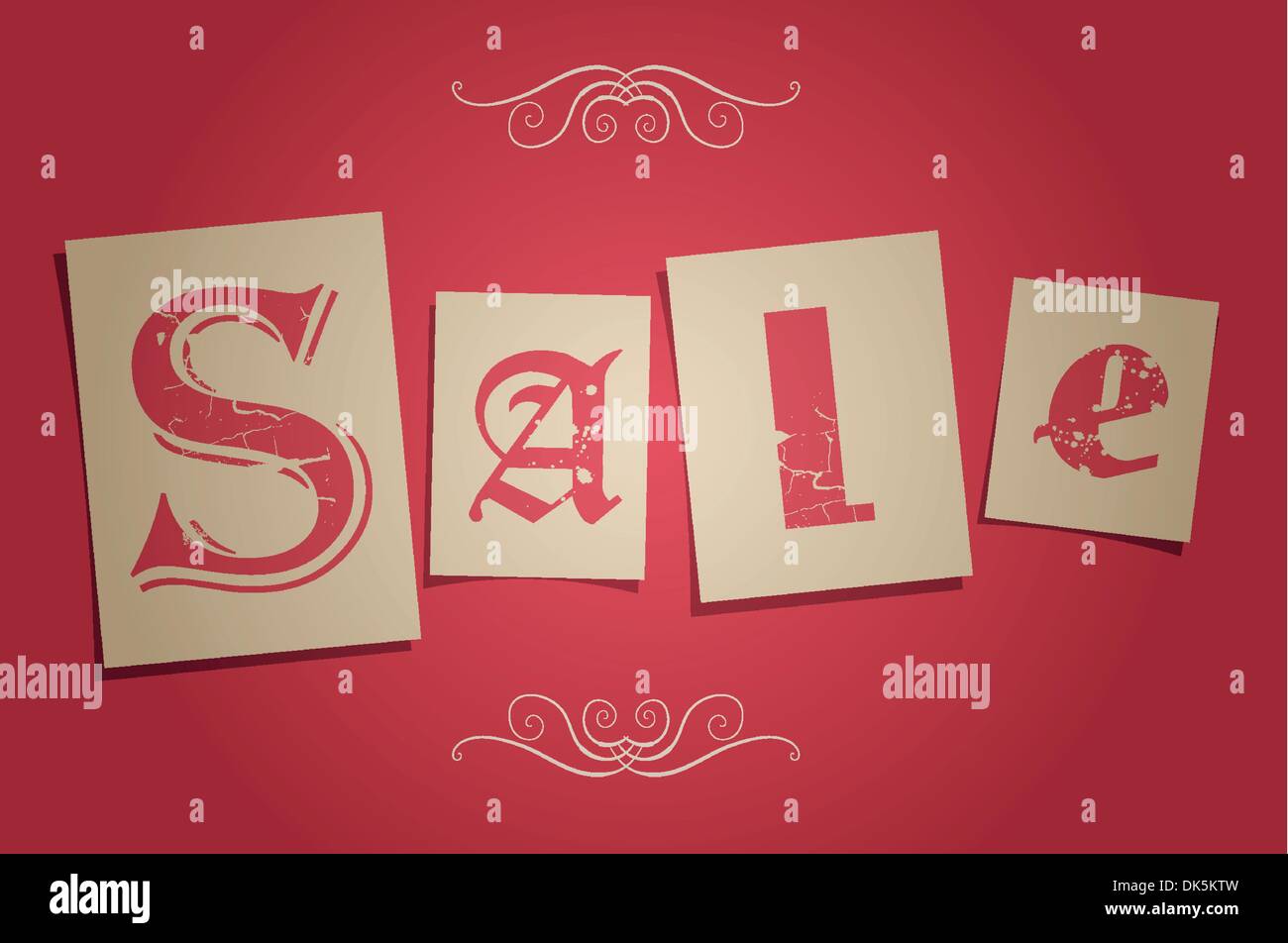 Sale Vintage Poster Vector Stock Vector Image & Art - Alamy