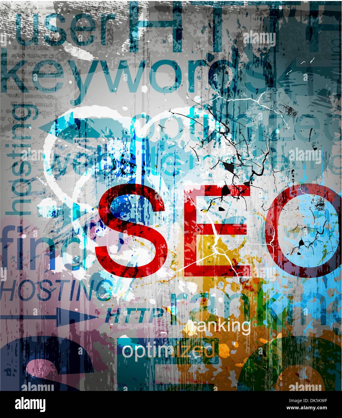 SEO. Word Grunge collage on background Stock Vector Image & Art - Alamy