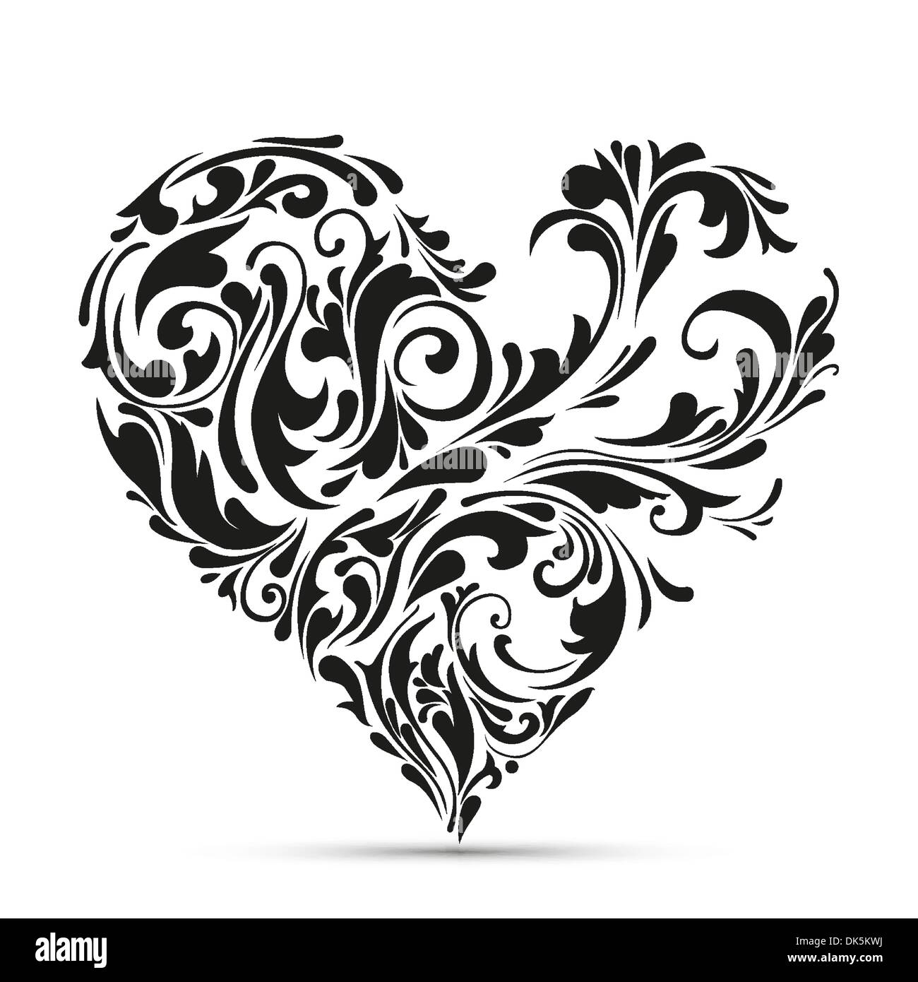 abstract floral heart. love concept Stock Vector Image & Art - Alamy