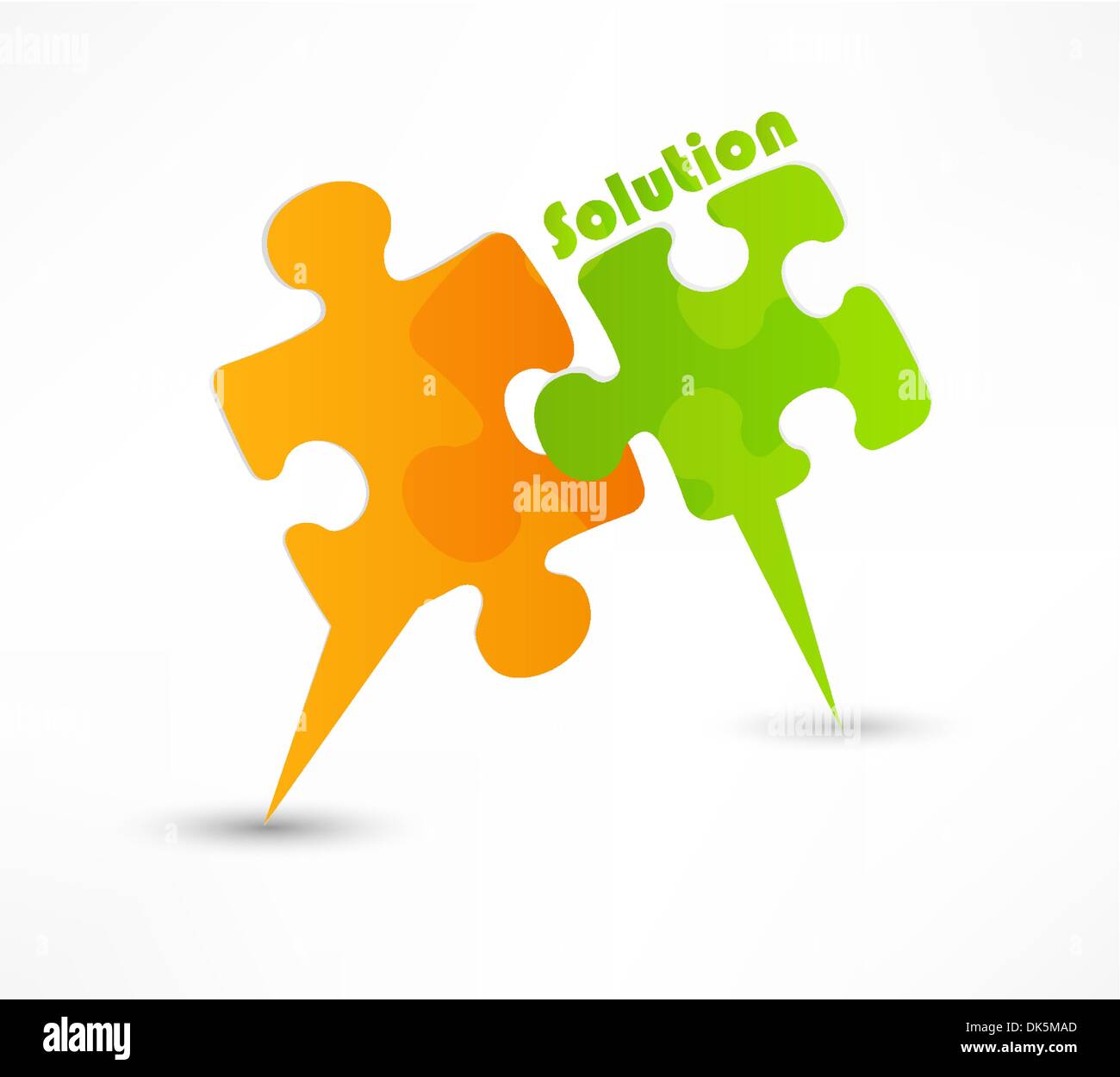 abstract puzzle shape colorful vector design. The solution concept ...