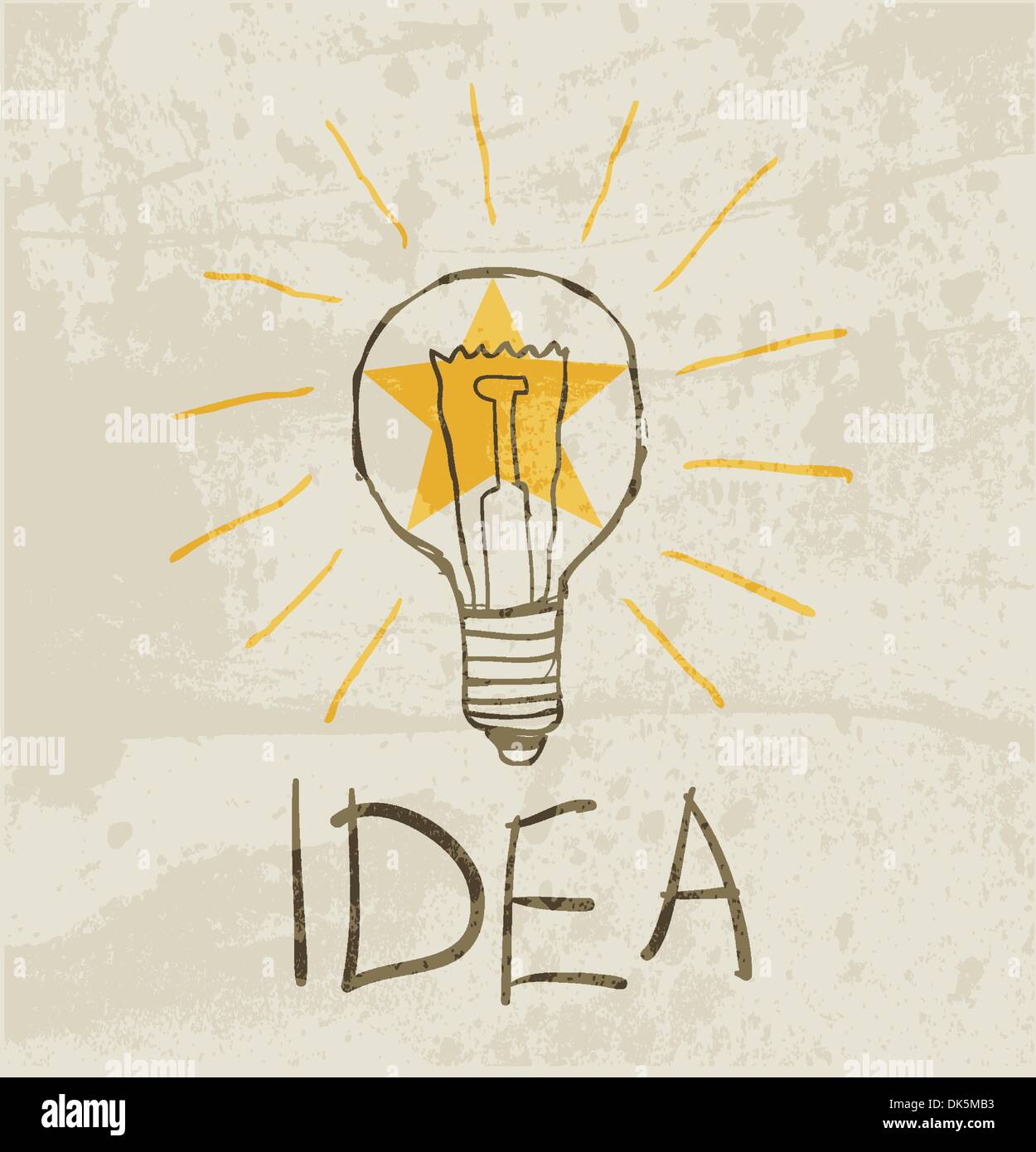 bulb drawing. idea concept Stock Vector Image & Art - Alamy