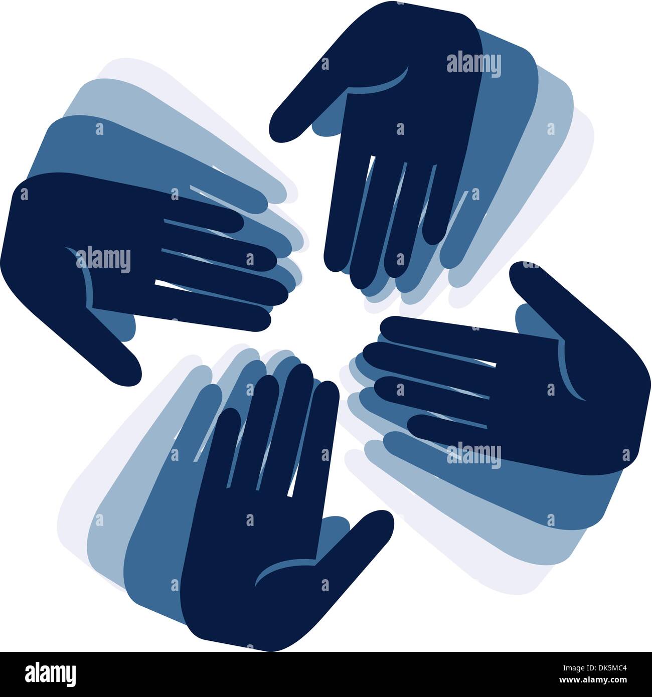 Hands together stack business Cut Out Stock Images & Pictures - Alamy