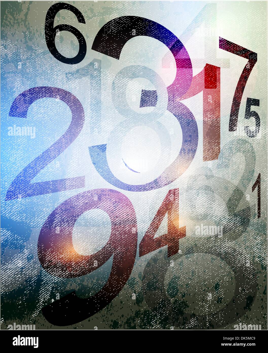 Compositions of colored number. abstract background Stock Vector Image ...