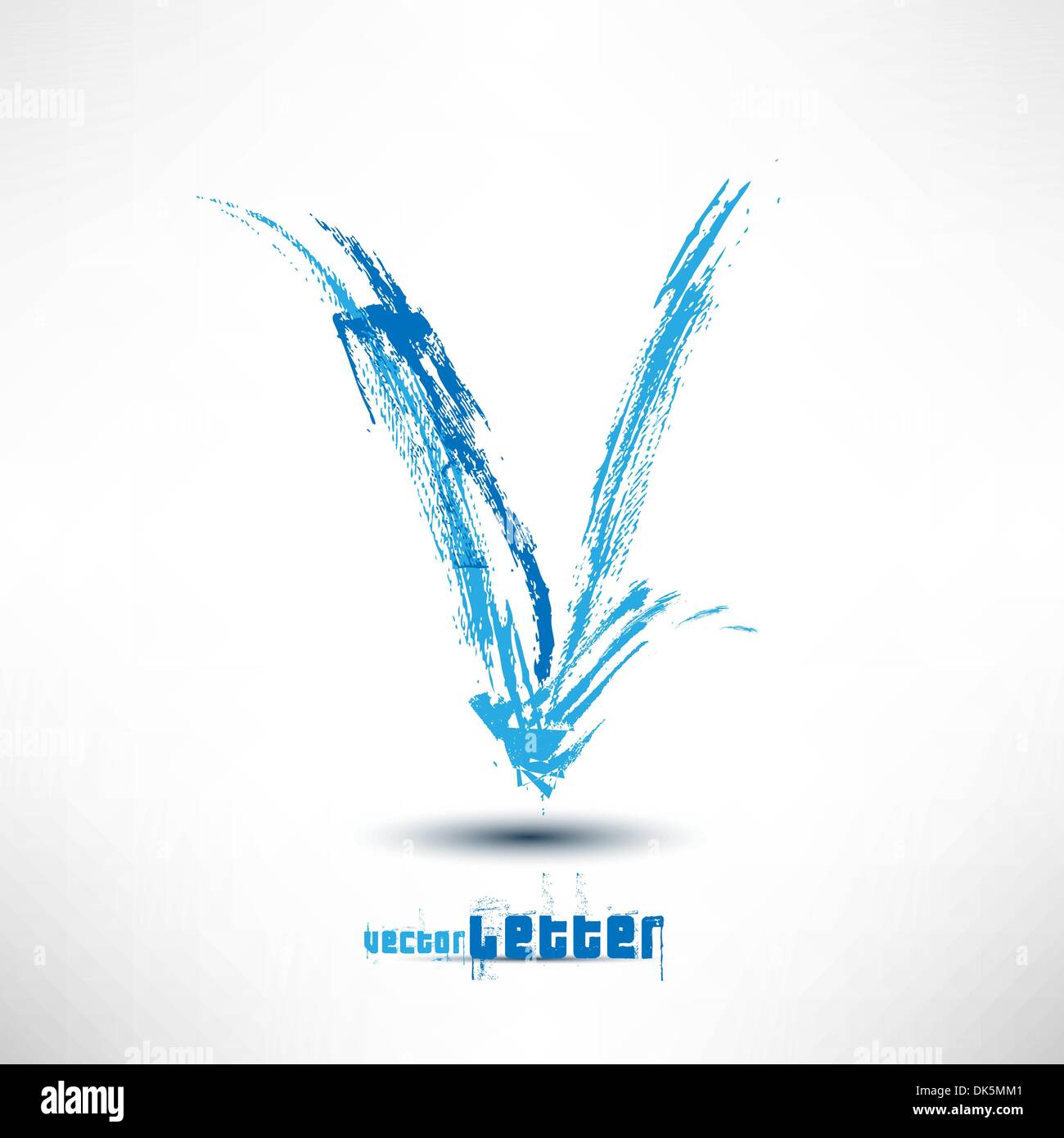 Vector illustration drawn by hand letter. Grunge wave Stock Vector ...