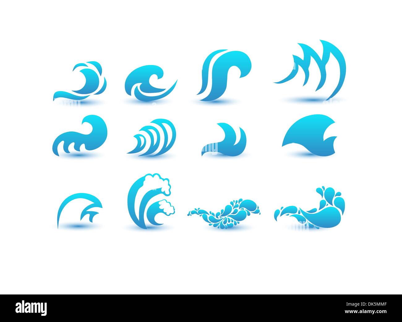 Vector illustration of abstract blue wave Stock Vector Image & Art - Alamy