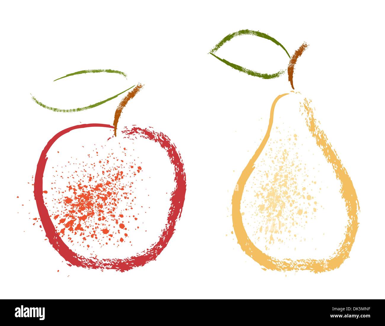 Red apple icon linear Stock Vector Images - Alamy