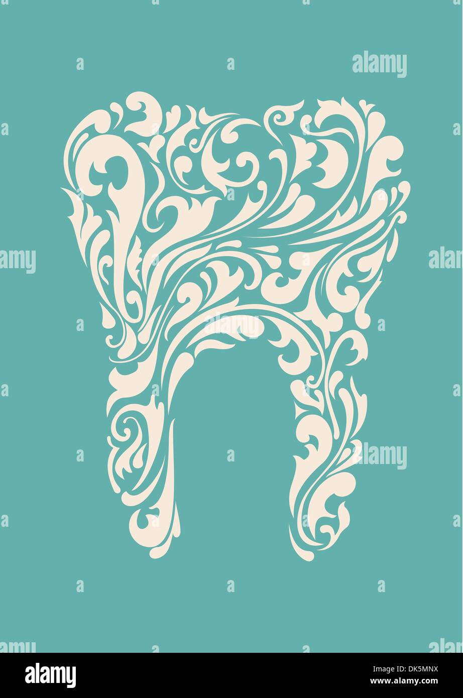 abstract floral teeth Stock Vector Image & Art - Alamy