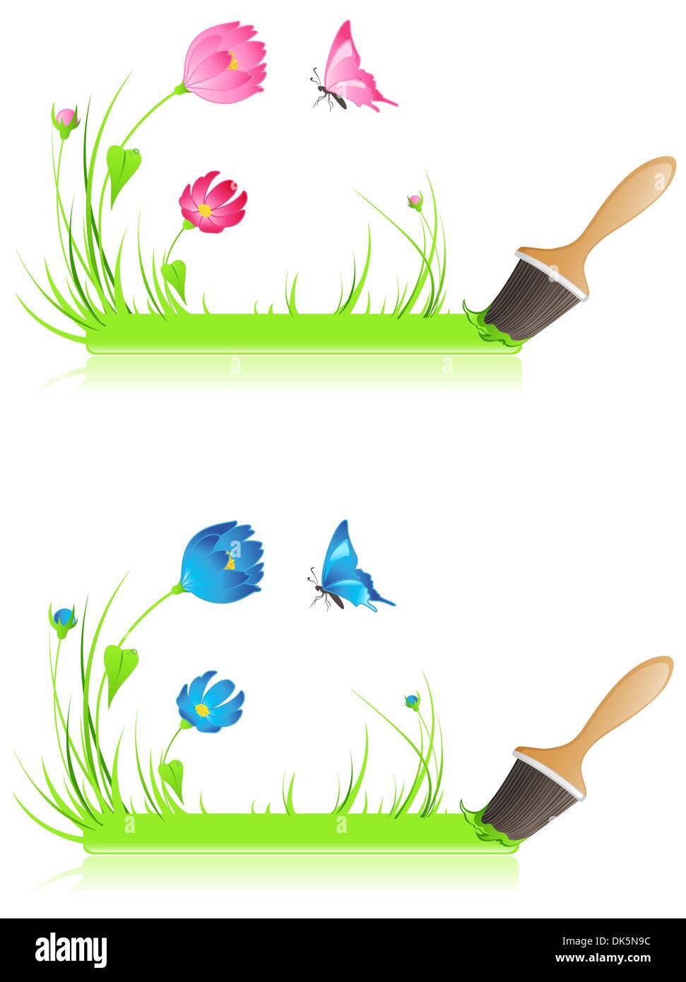 The paintbrush plant Stock Vector Images - Alamy