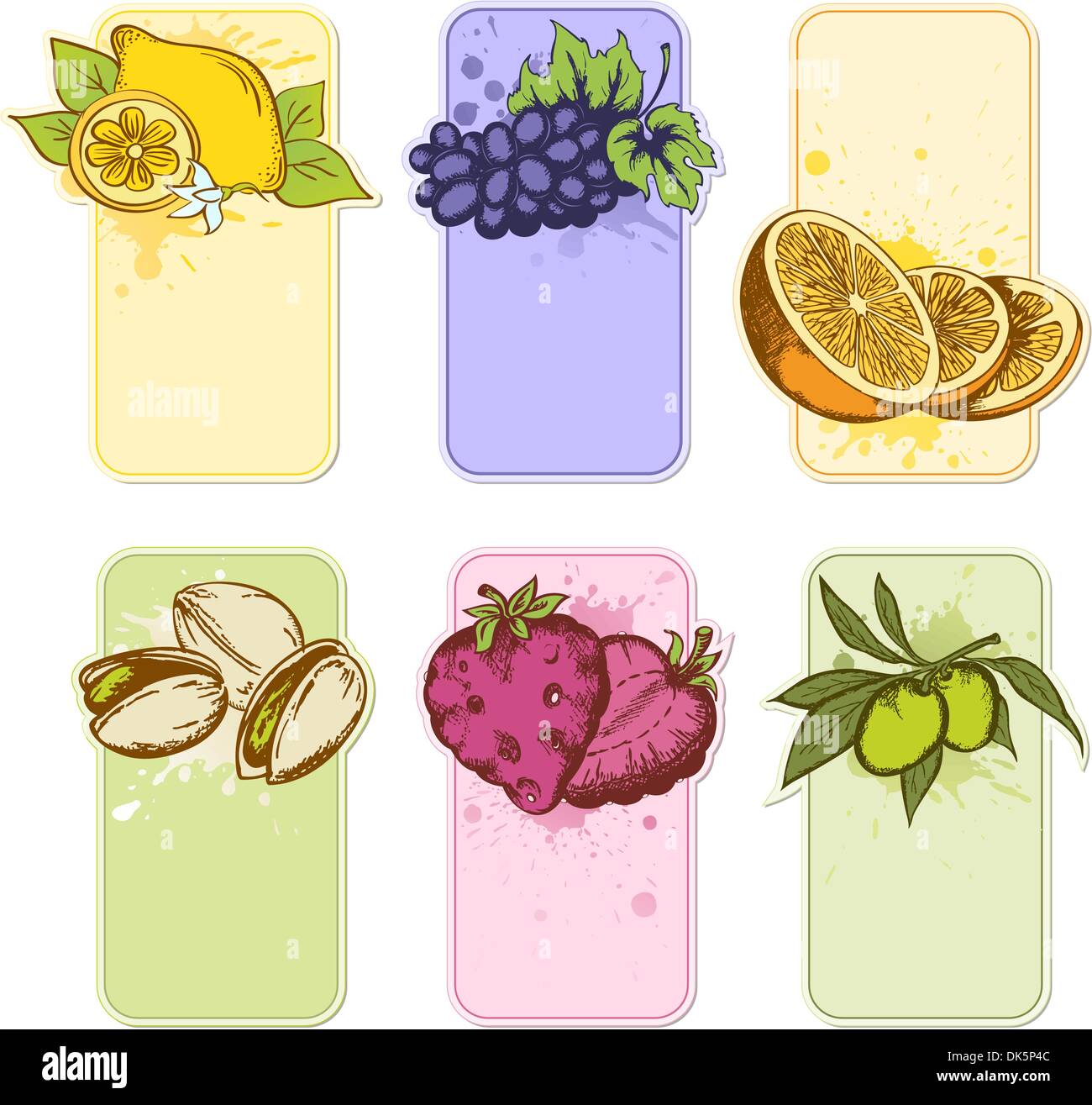 Fruit labels Stock Vector Images - Alamy