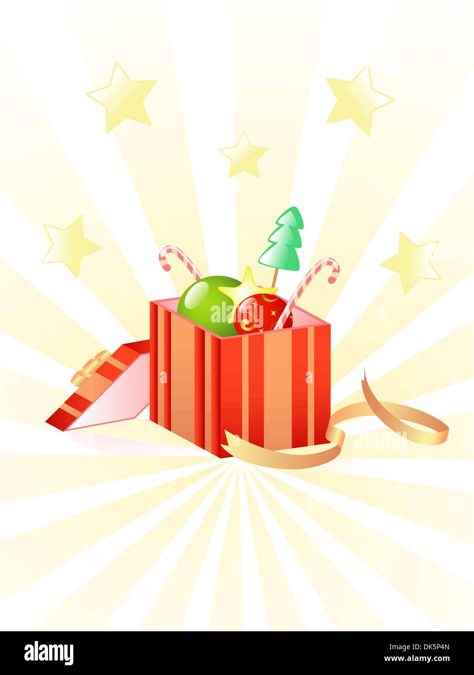 Christmas background with gift, candies, and ribbons Stock Vector Image & Art - Alamy