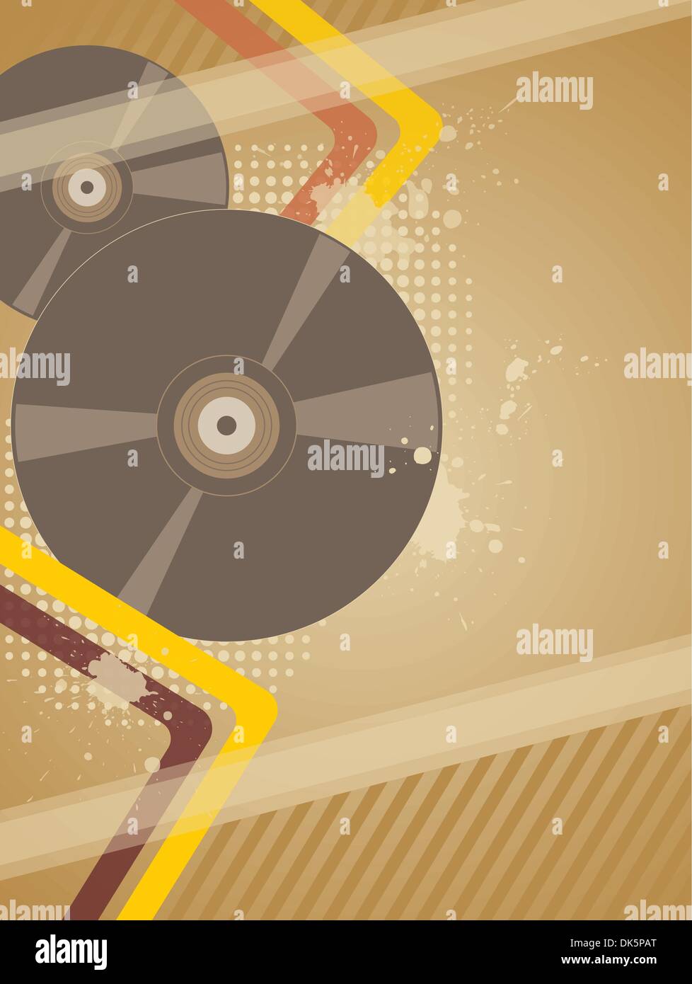 retro music background with music plate and blots Stock Vector Image ...