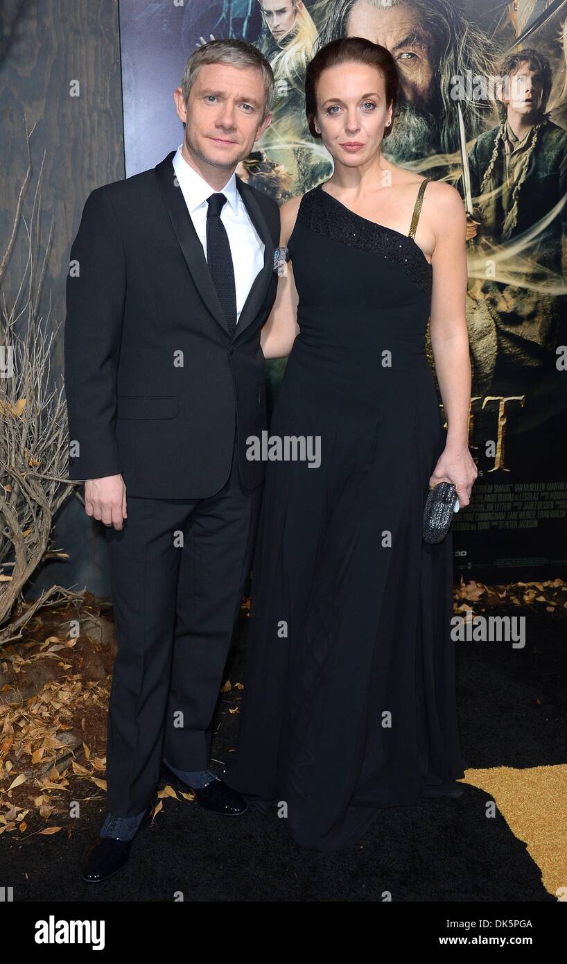 Los Angeles, USA. 2nd December 2013. Martin Freeman and Amanda ...