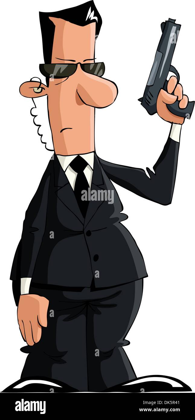 The bodyguard on a white background, vector illustration Stock Vector ...