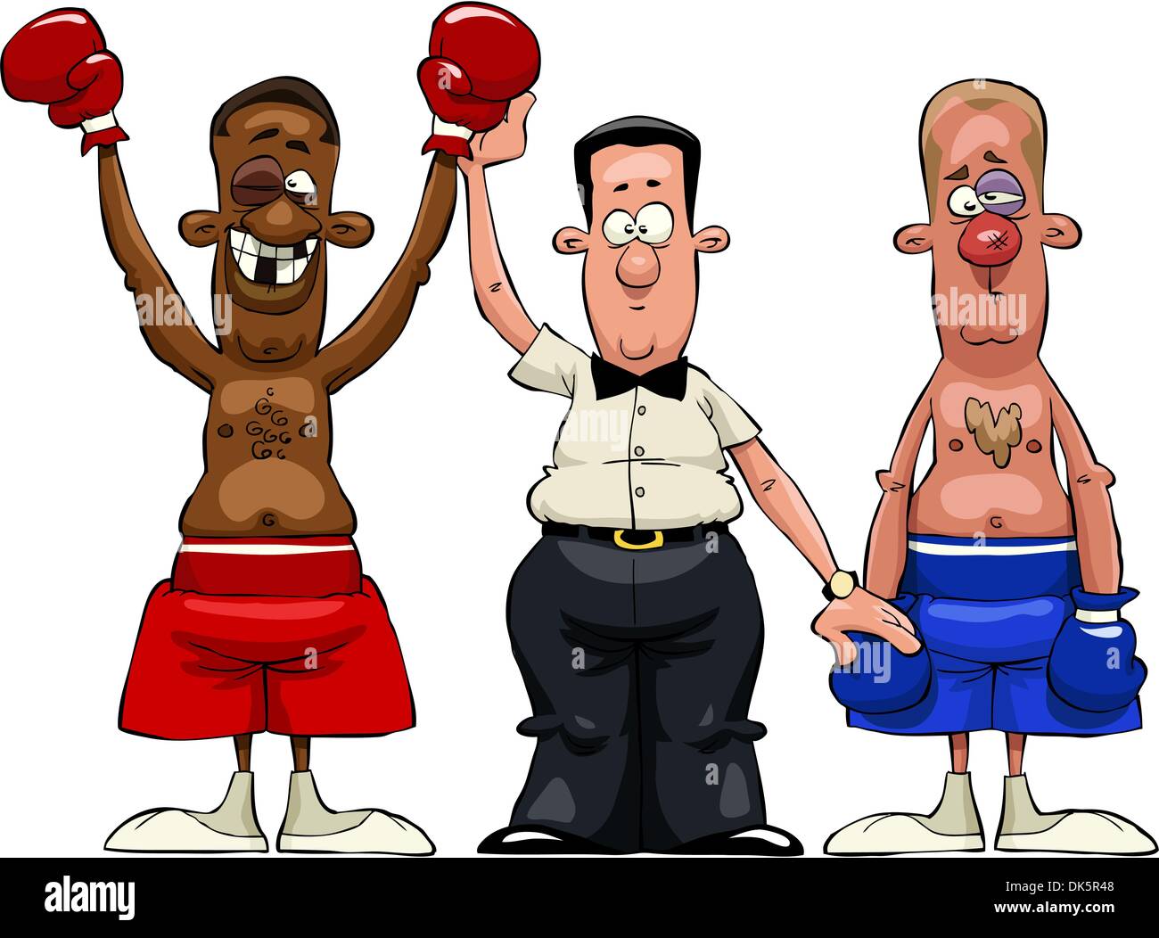 The referee declares the winner vector illustration Stock Vector Image ...