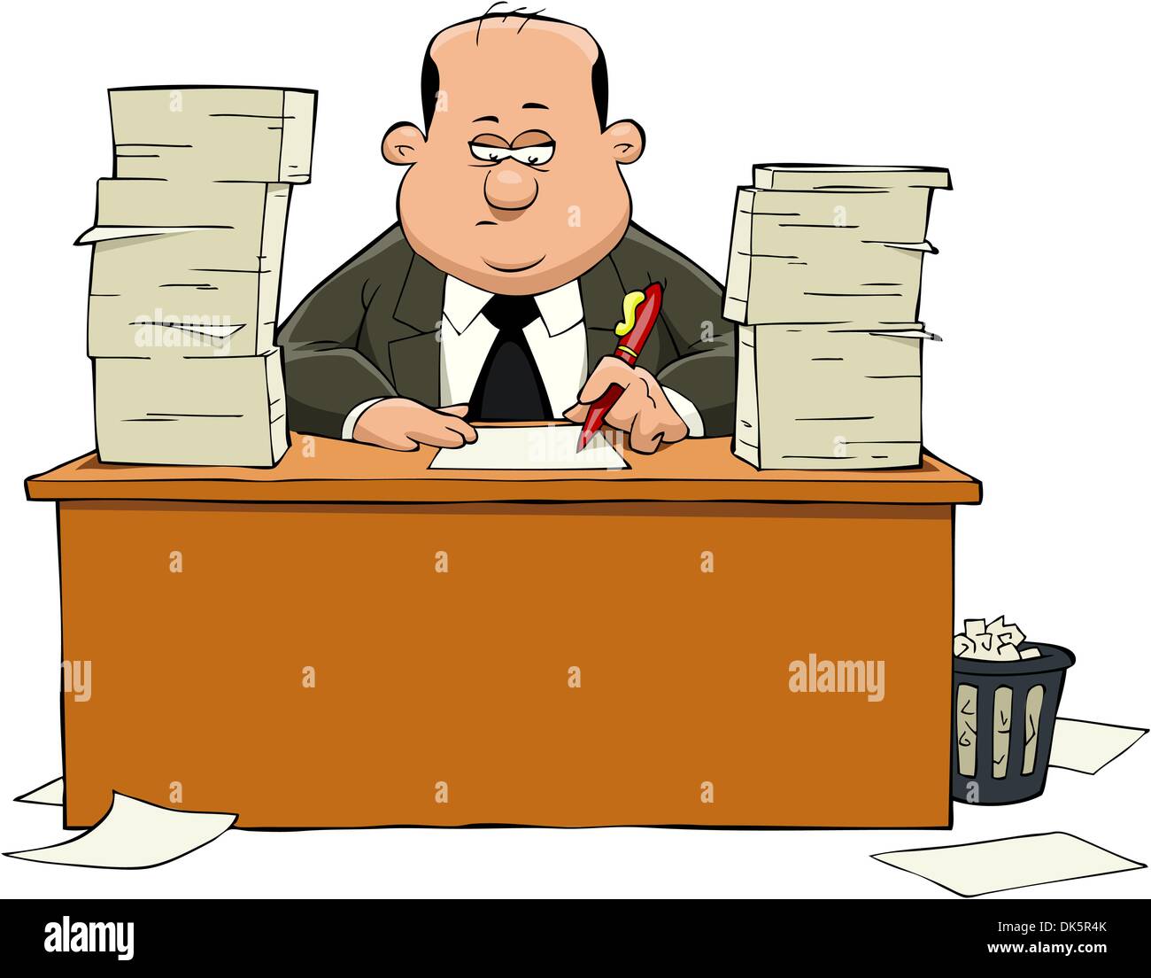 Bureaucrat on a white background, vector illustration Stock Vector ...