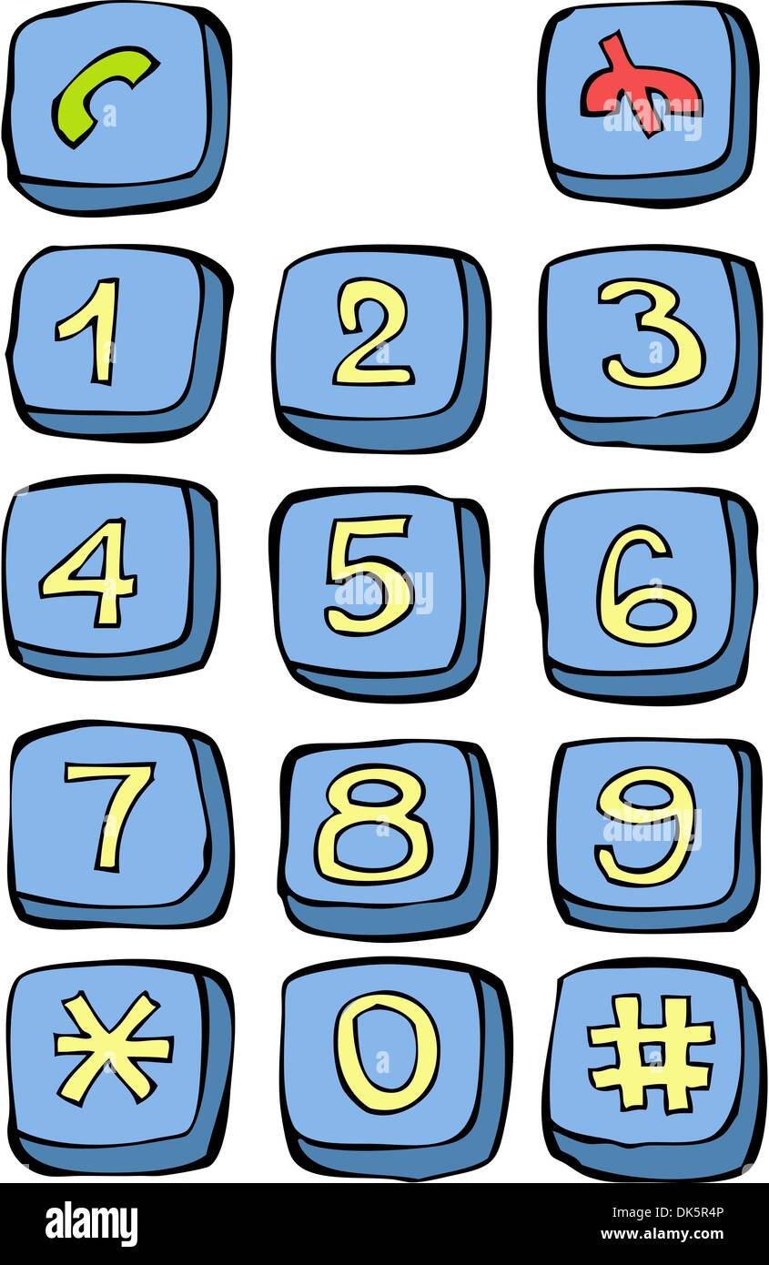 Button phone on a white background, vector Stock Vector Image & Art - Alamy