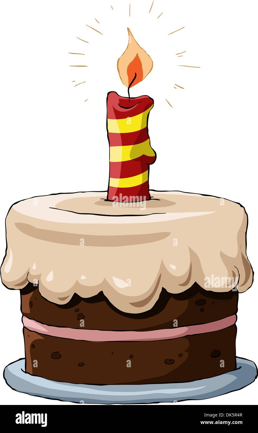 Cake on a white background, vector illustration Stock Vector Image ...