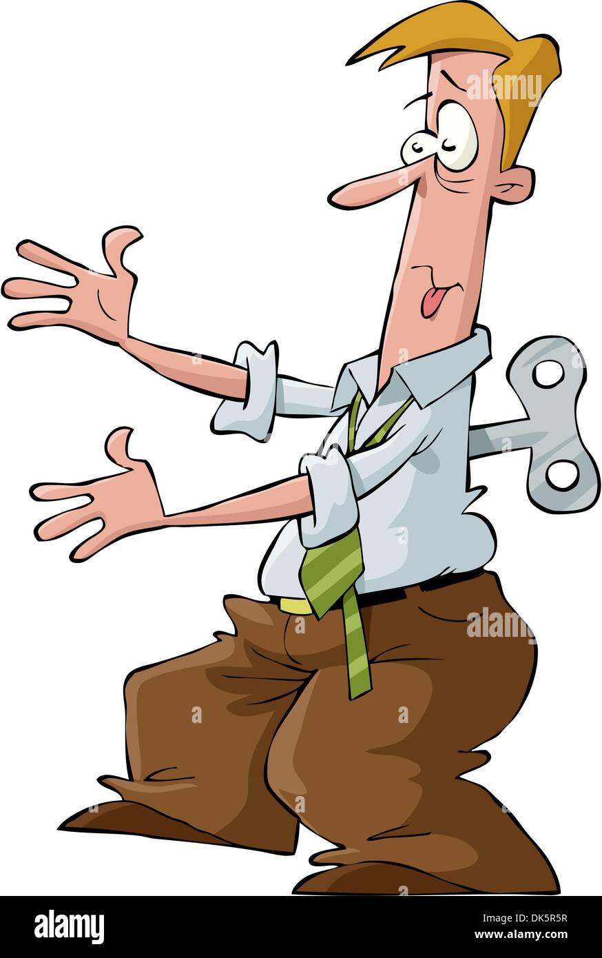 Clockwork man on a white background, vector Stock Vector Image & Art ...