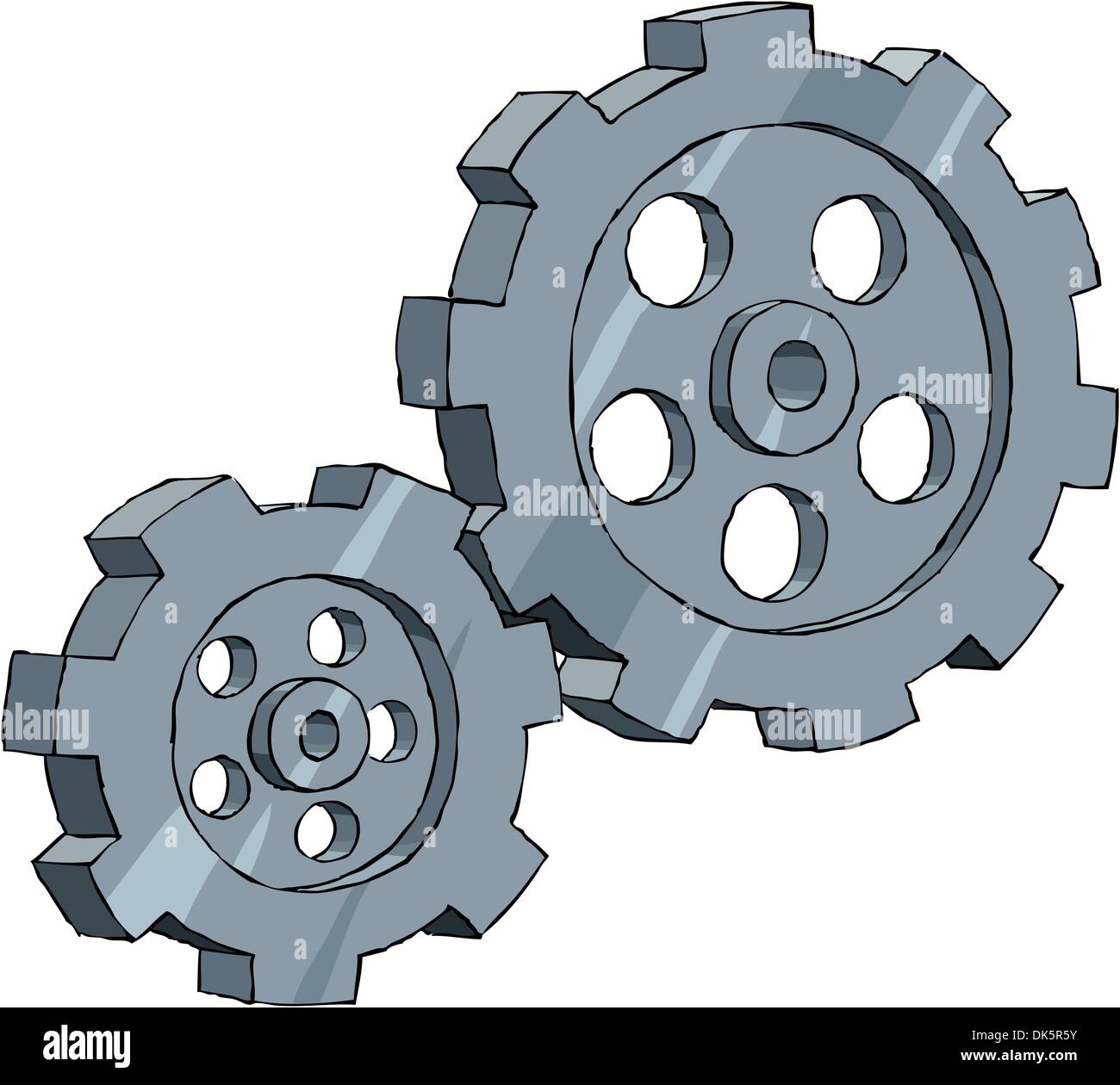 Gear on a white background, vector illustration Stock Vector Image ...