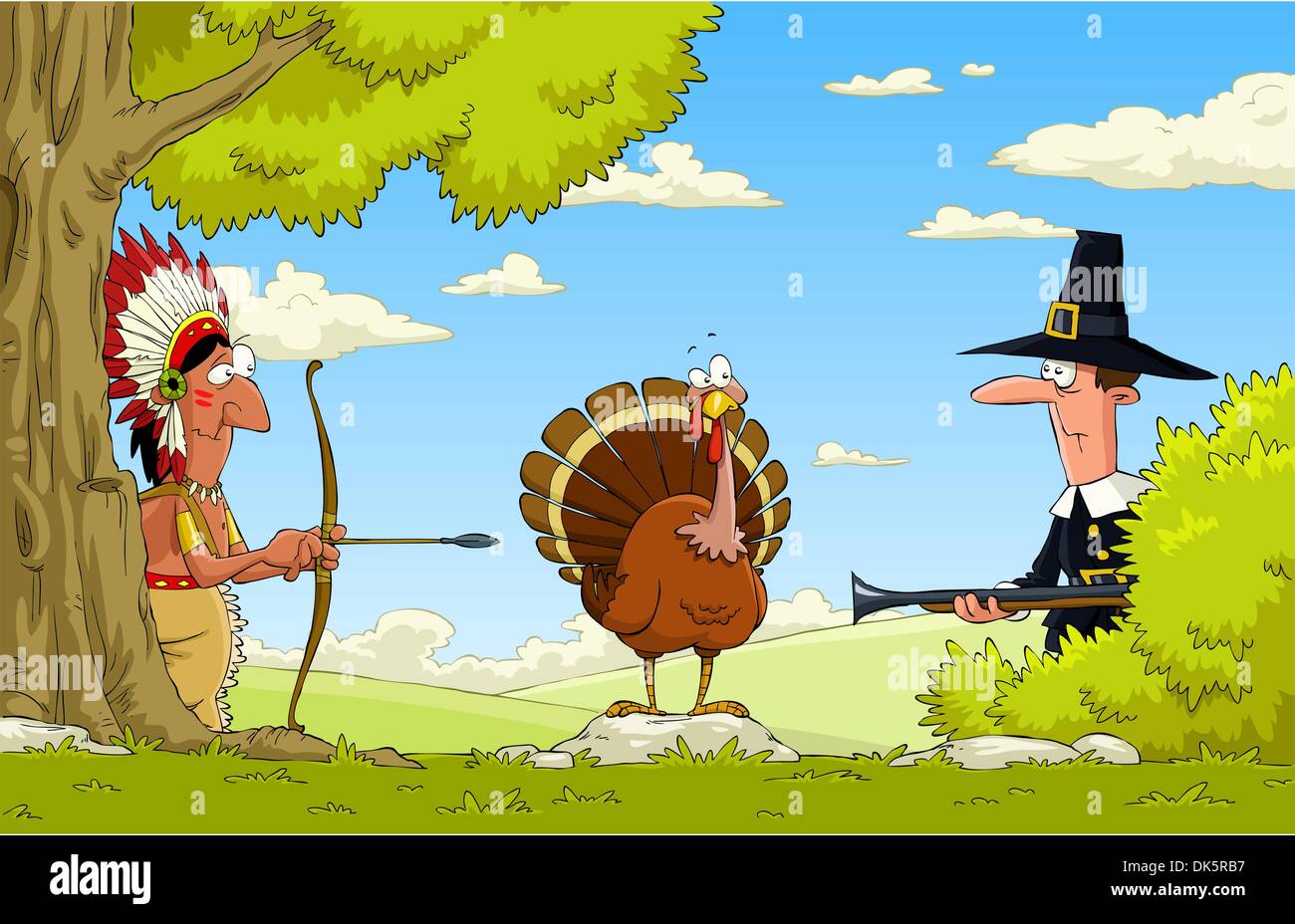 Pilgrim Hunting Clipart