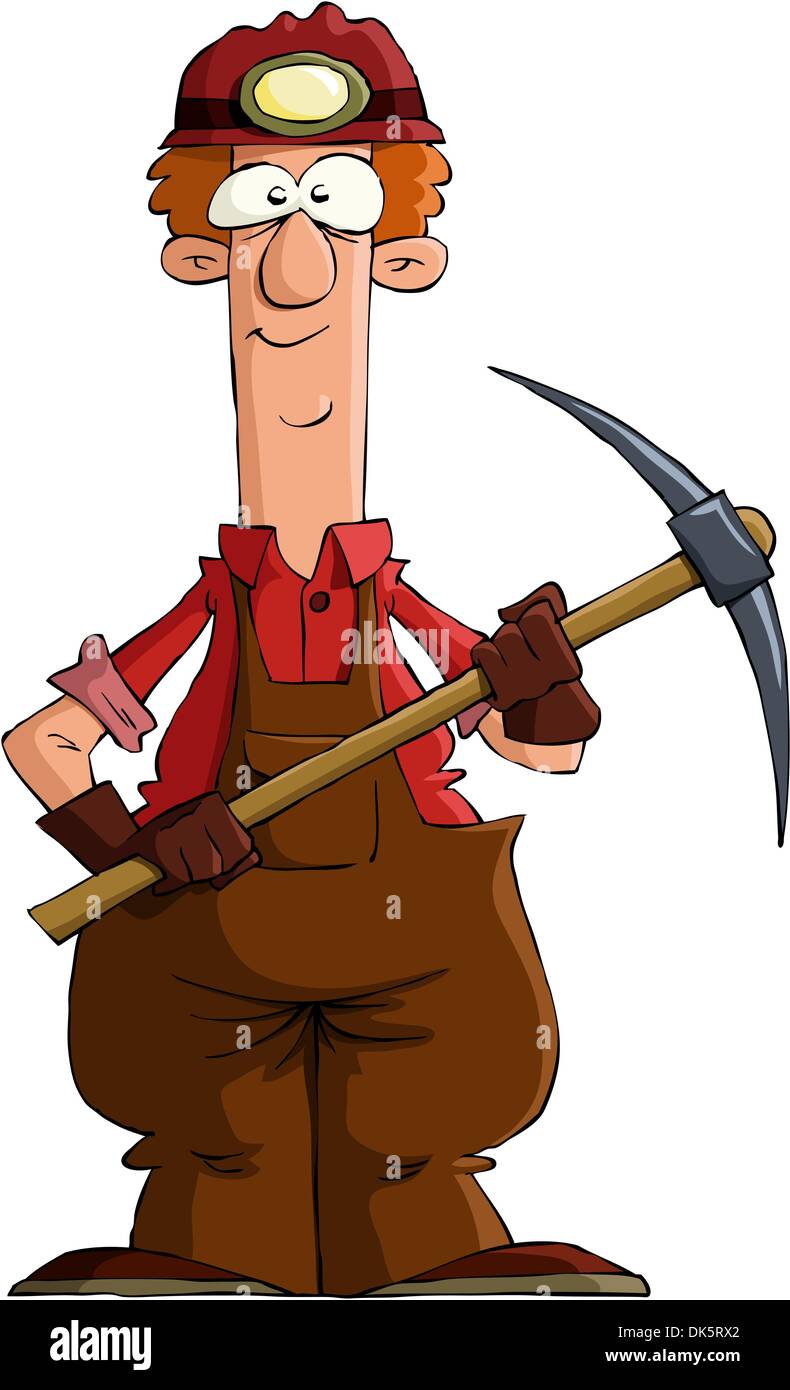Miner on a white background, vector illustration Stock Vector Image ...