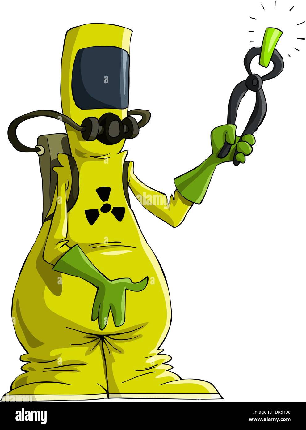 Cartoon man in radiation suit, vector illustration Stock Vector Image ...