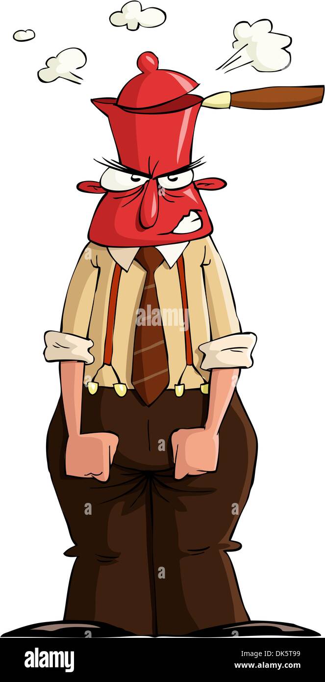 A man in a rage, vector illustration Stock Vector Image & Art - Alamy