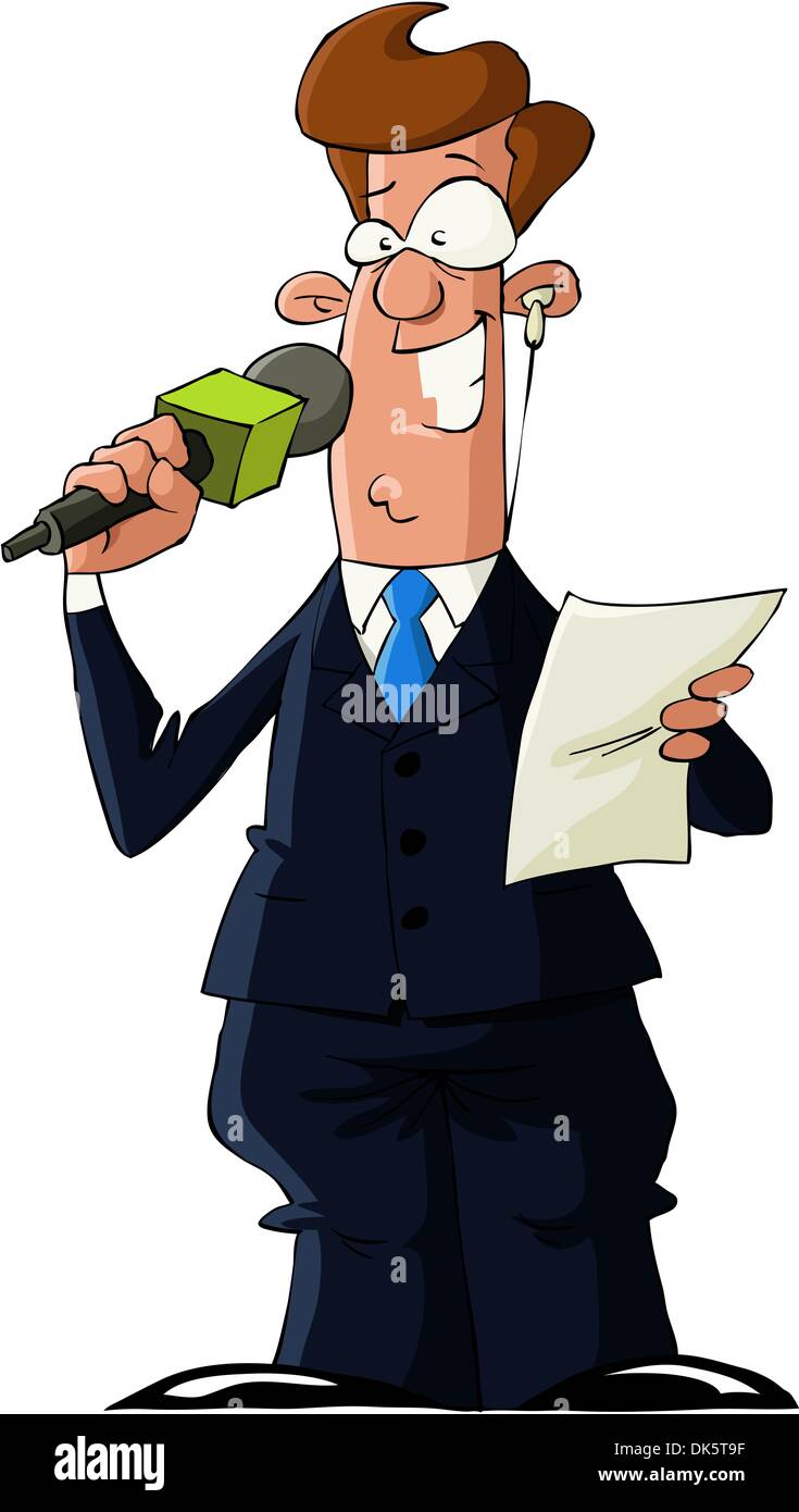 A reporter on a white background, vector illustration Stock Vector ...