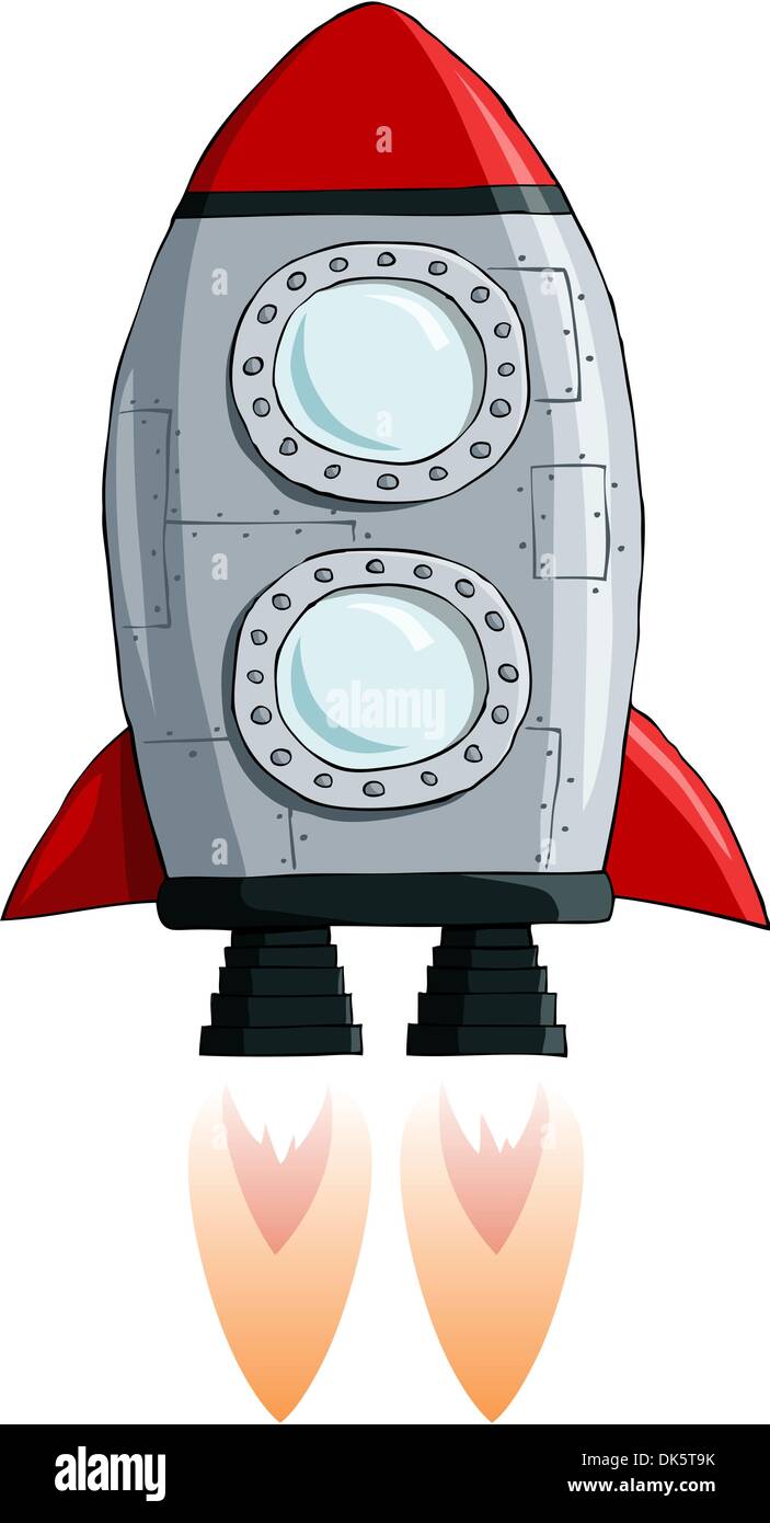 Rocket on a white background, vector illustration Stock Vector Image ...