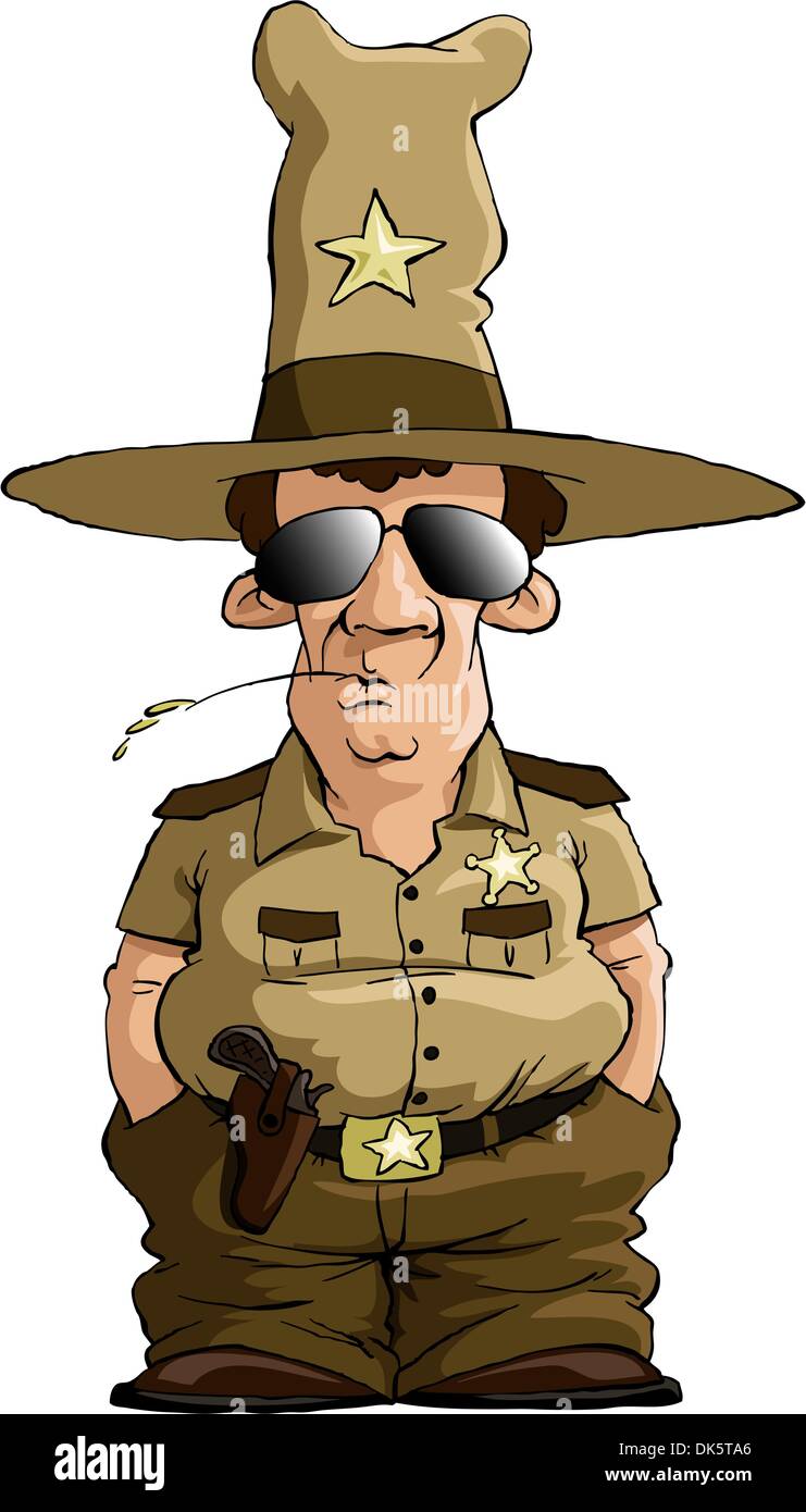 Sheriff on a white background, vector illustration Stock Vector Image ...