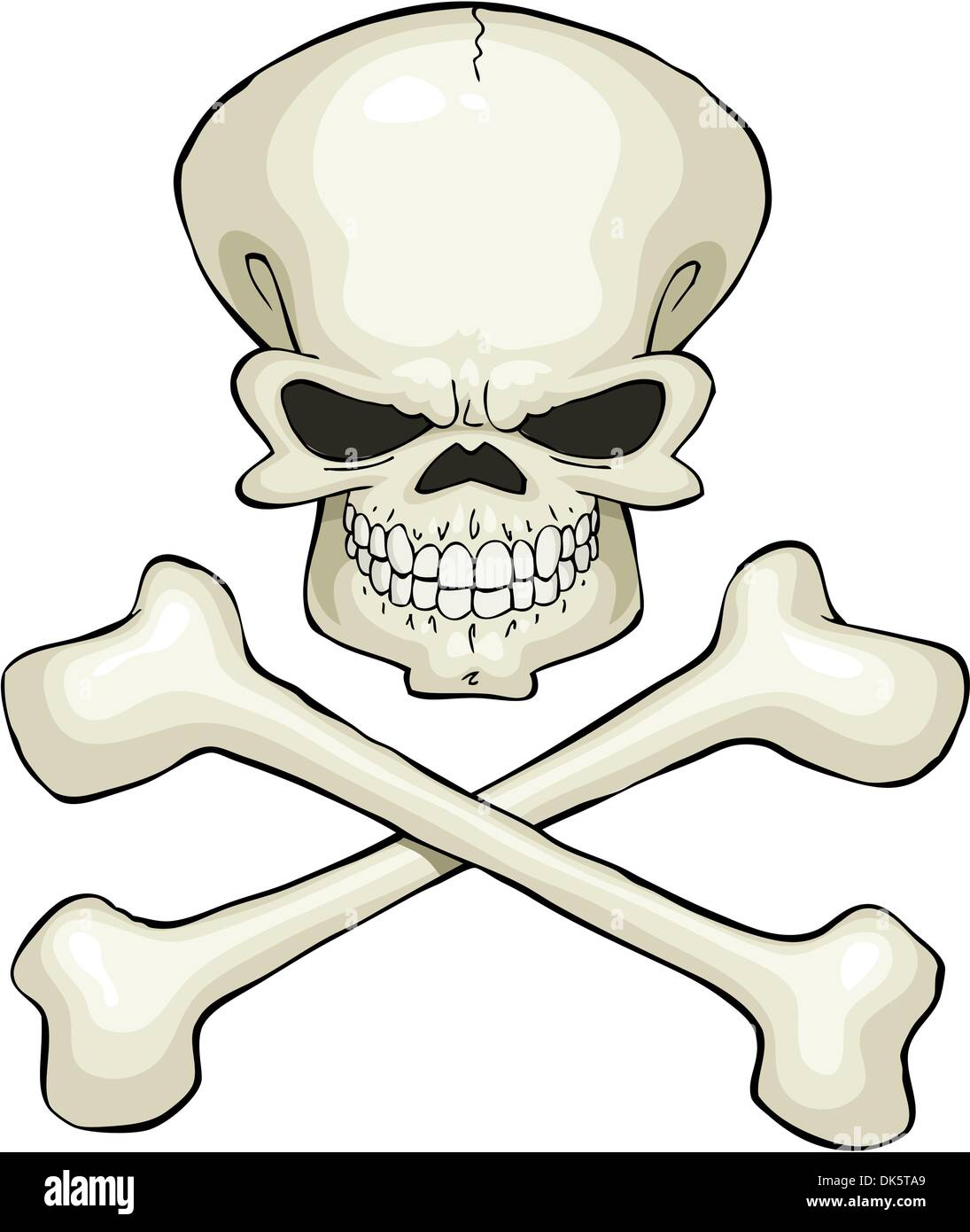 Skull and crossbones on a white background, vector Stock Vector Image ...