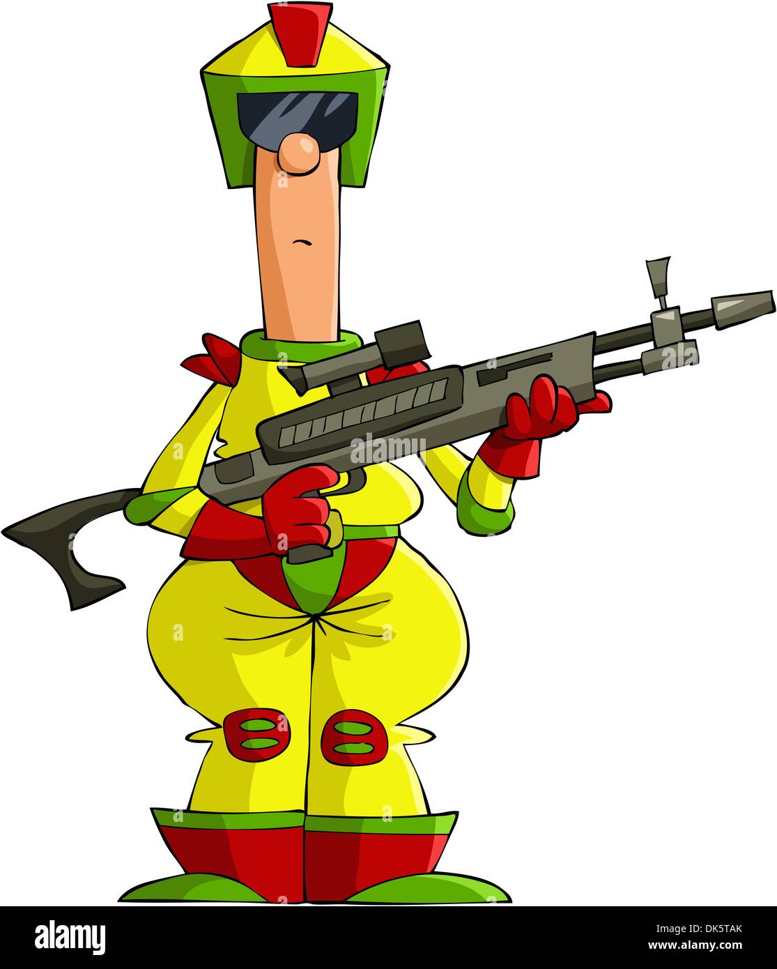 A soldier of the future, vector illustration Stock Vector Image & Art ...