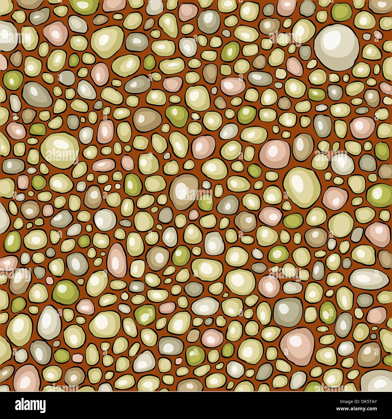 Cartoon background of colored stones, vector illustration Stock Vector ...