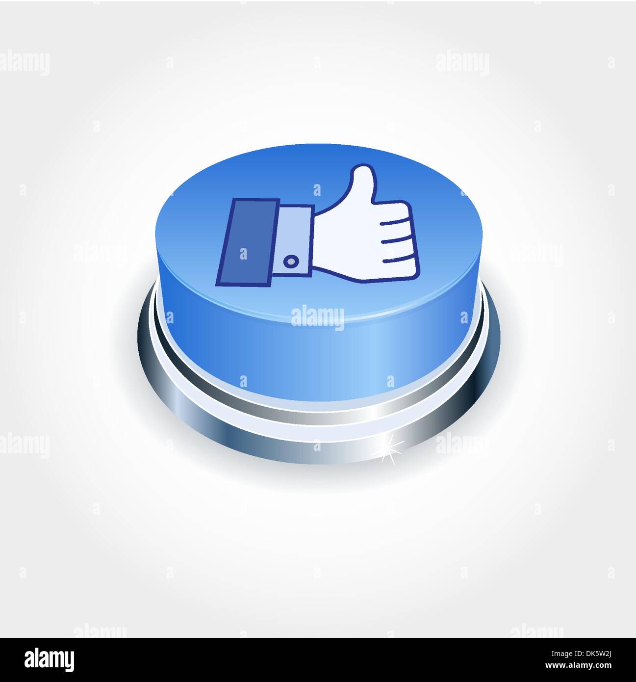 Social media concept. Blue Like button in perspective. Thumb Up Stock ...