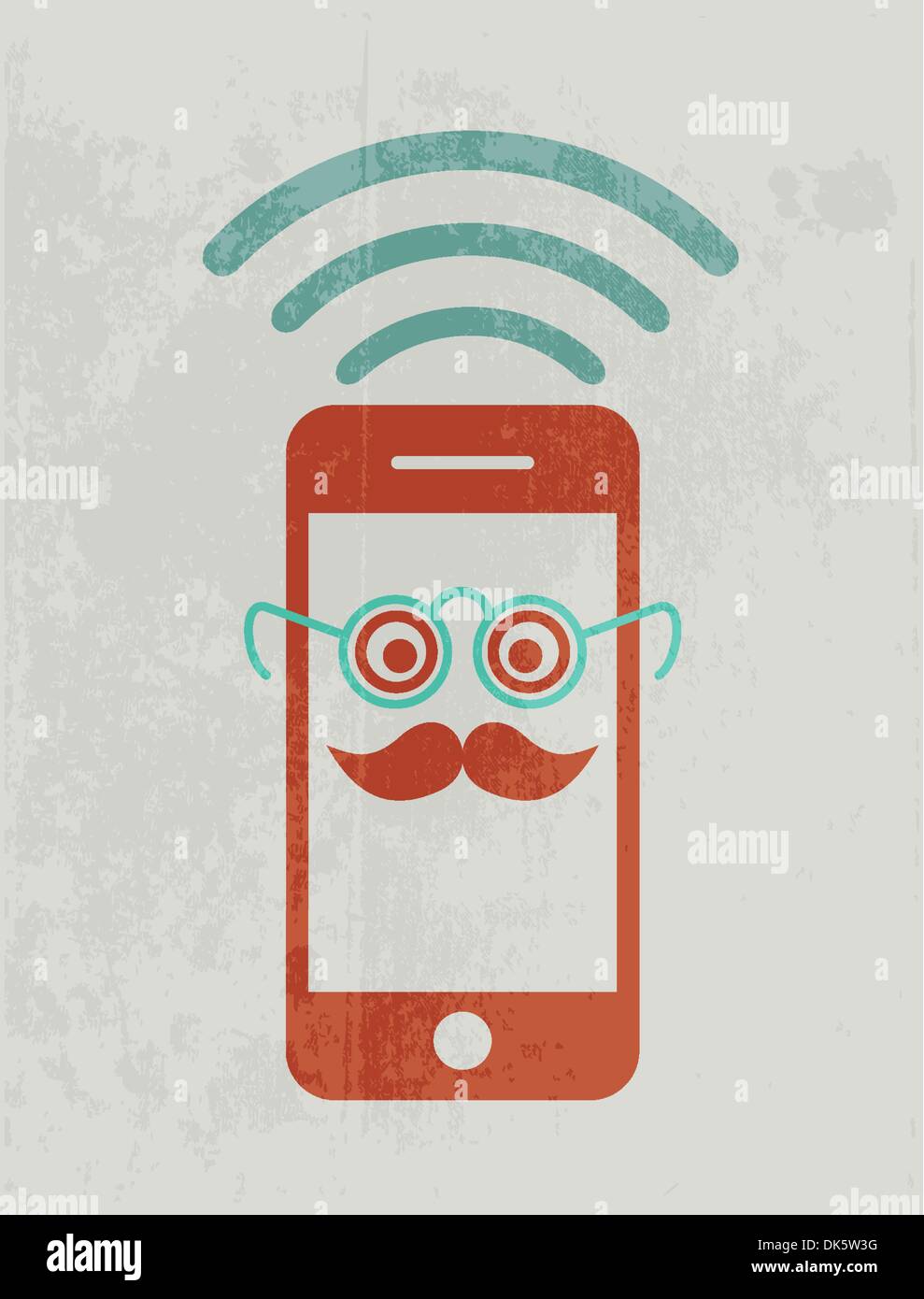 Mobile phone wearing glasses. Geek concept Stock Vector Image & Art - Alamy