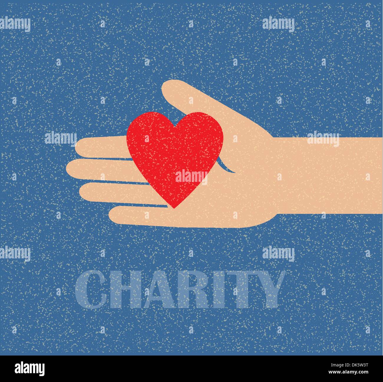 hand holding the heart. charity Stock Vector Image & Art - Alamy