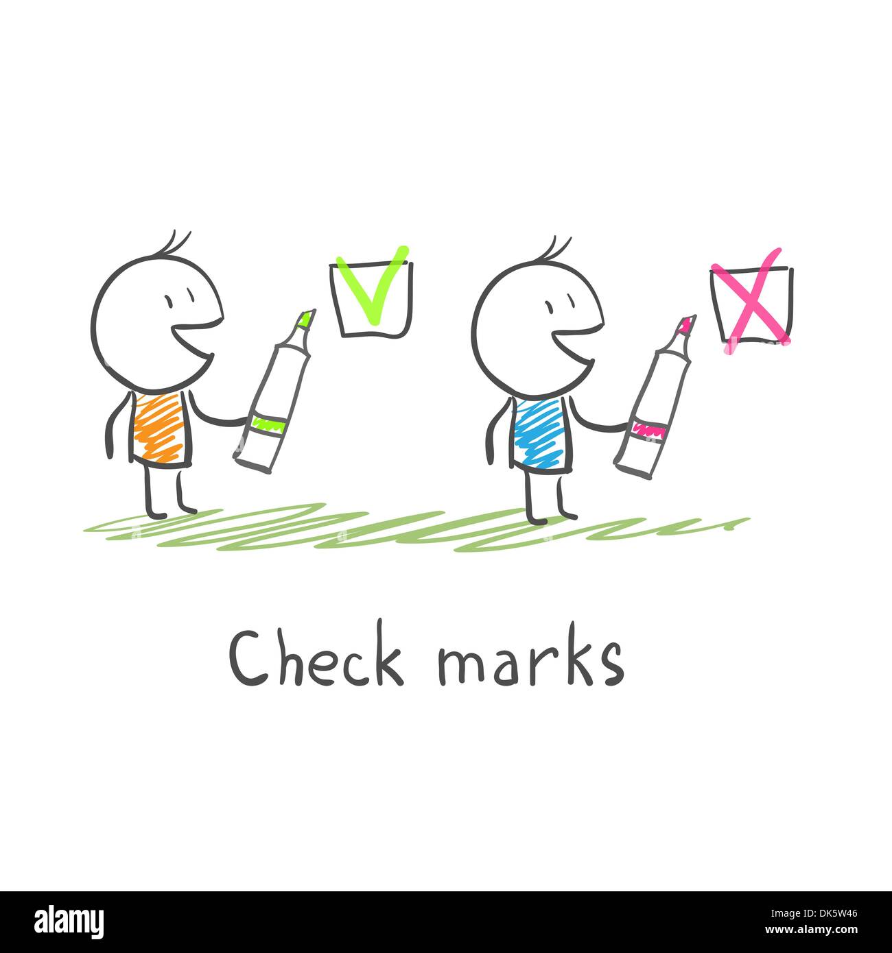 Check list square grunge Stock Vector Images - Alamy