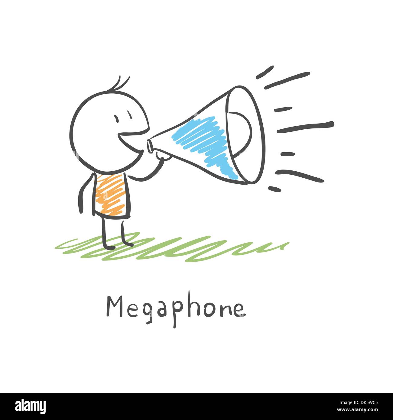 Cartoon man and megaphone Stock Vector Image & Art - Alamy